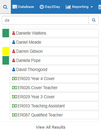 Finding records using the Universal Quick Search